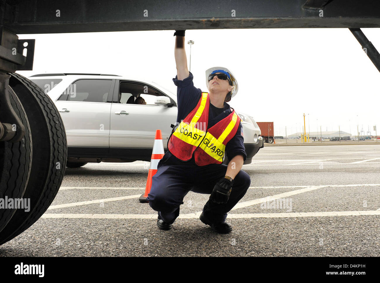 A Coast Guard unit conducted security checks in Dundalk, Maryland, as ...
