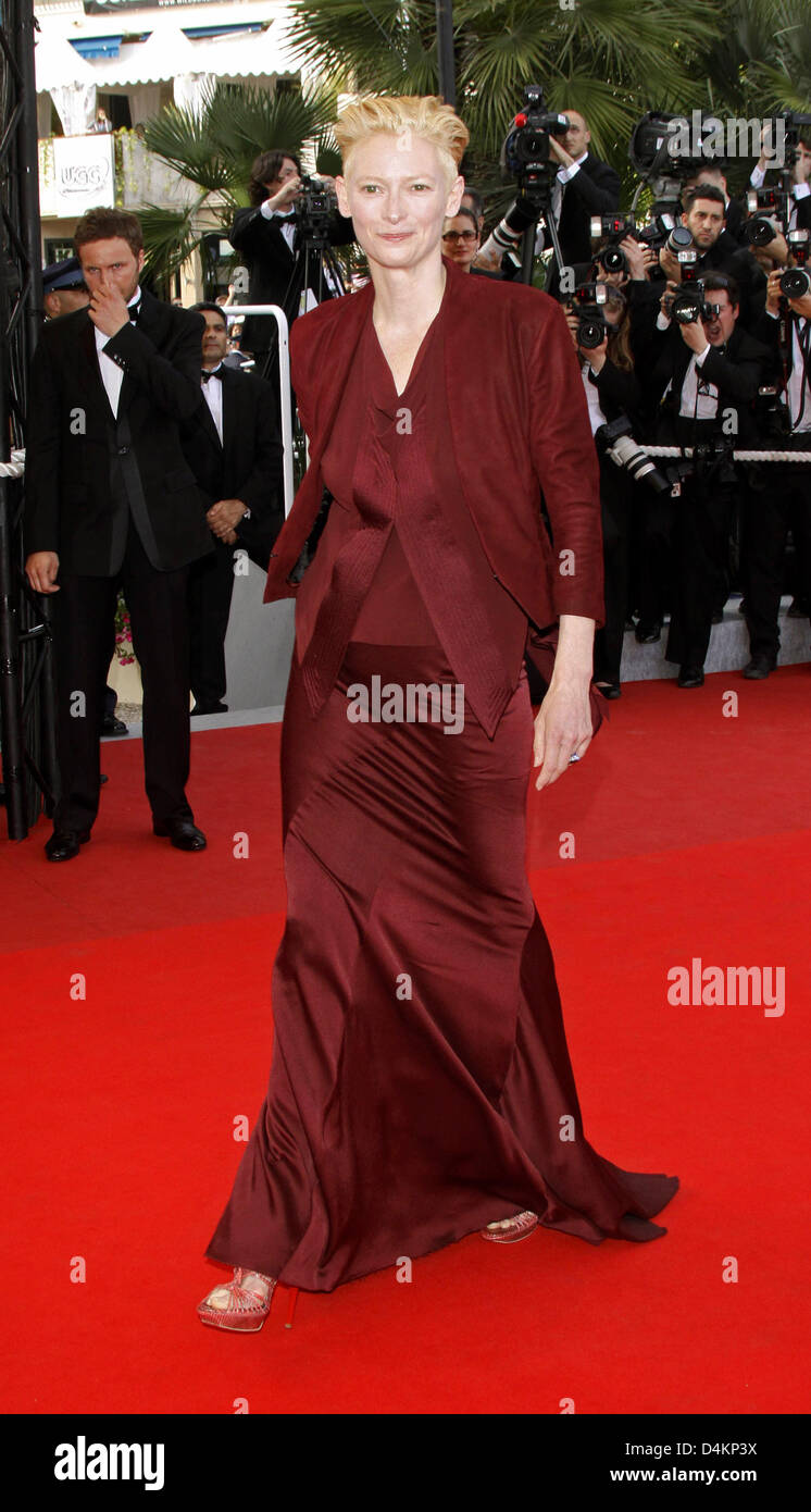 British actress Tilda Swinton arrives for the gala screening of Pixar?s ...