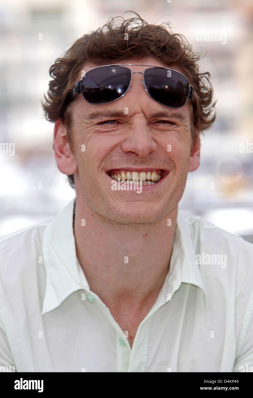 German actor Michael Fassbender poses at a photocall for his film ?Fish ...