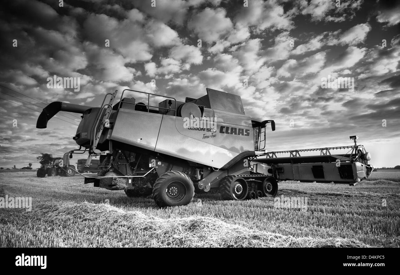 Claas combine Black and White Stock Photos & Images - Alamy