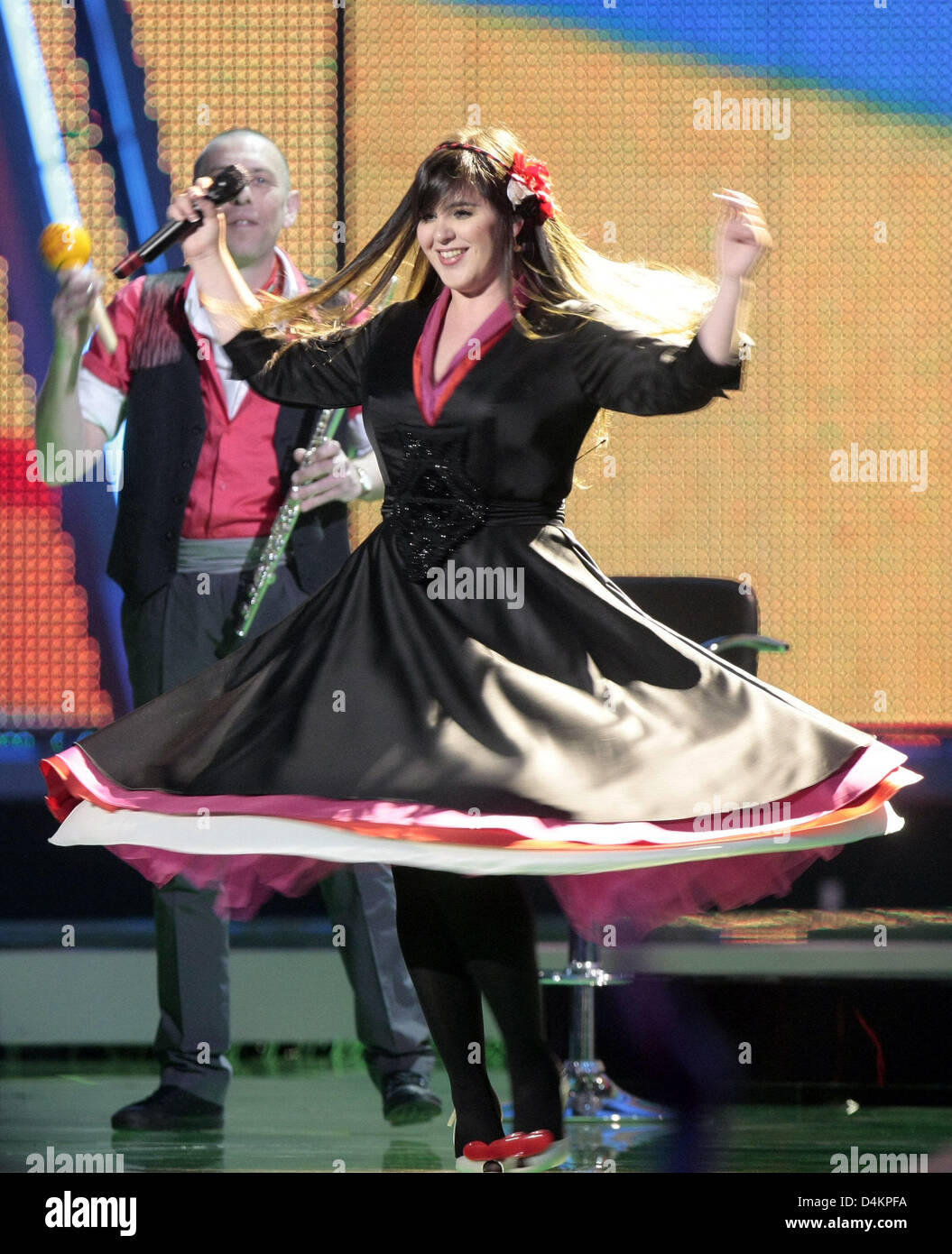 Daniela Varela (R) of Flor-de-Lis, representing Portugal in the 2009 ...