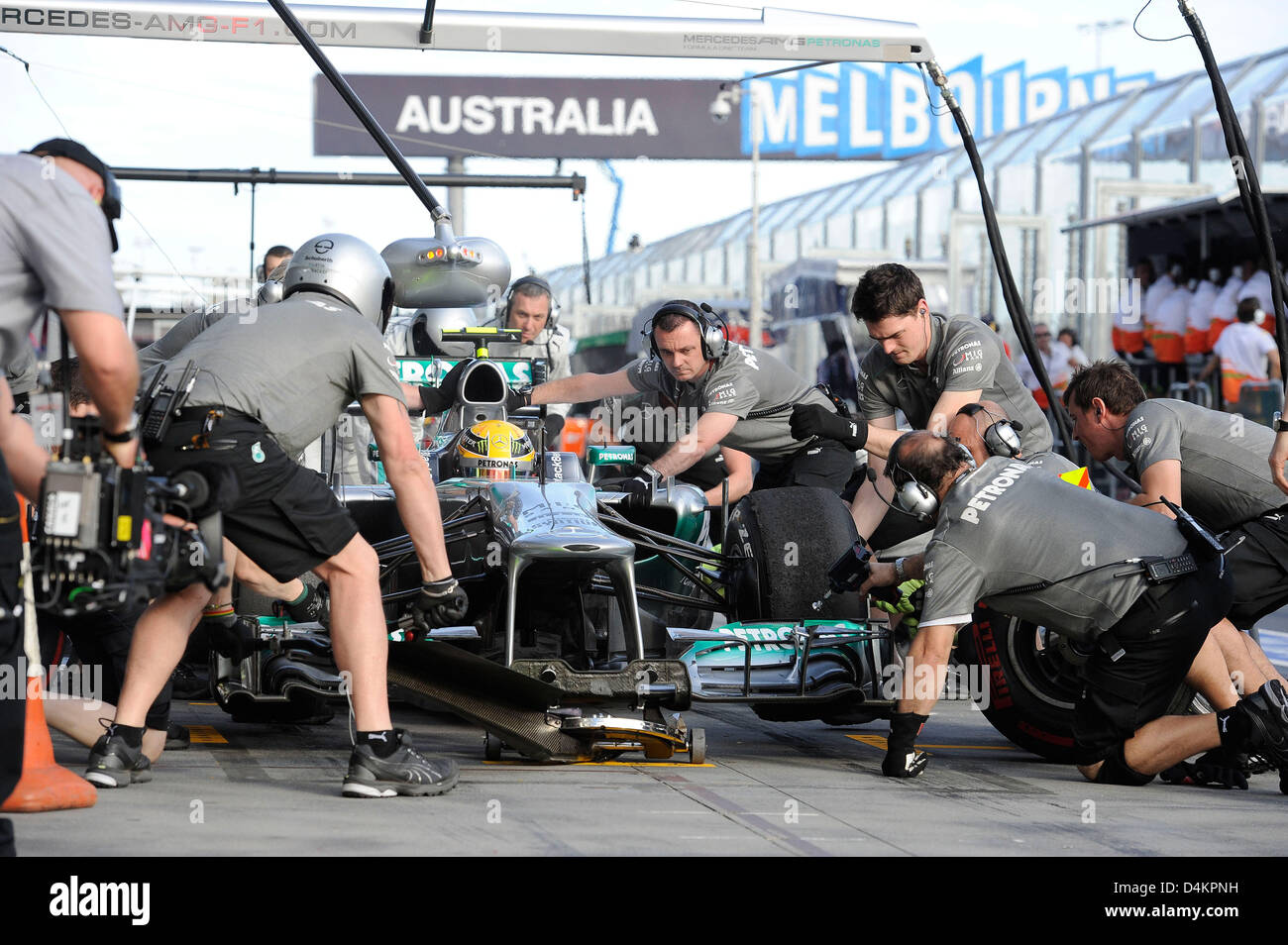 Formula 1 mercedes pit stop hi-res stock photography and images - Alamy
