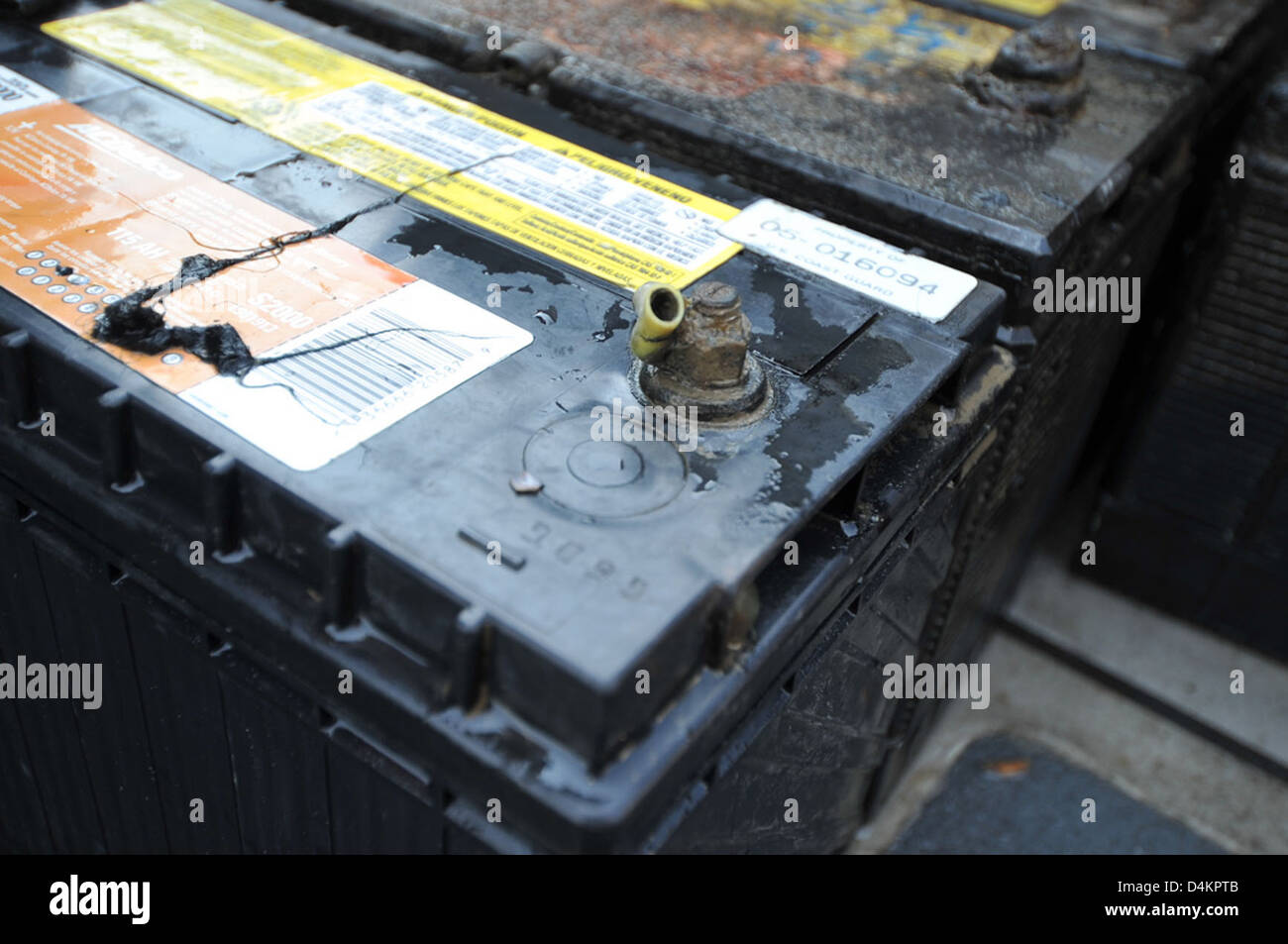 The Coast Guard retrieves batteries from the Potomac River using a 26 ...