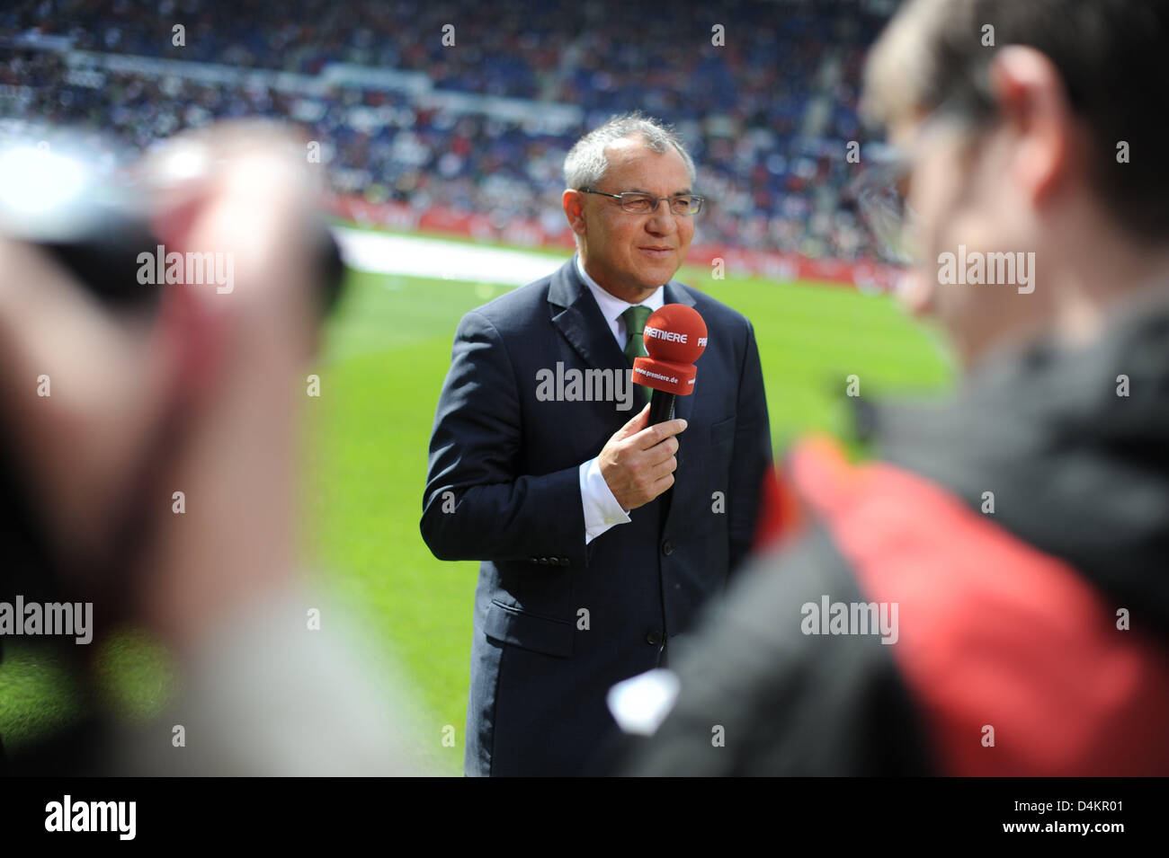 Wolfsburg?s manager Felix Magath gives an interview ahead of the German ...