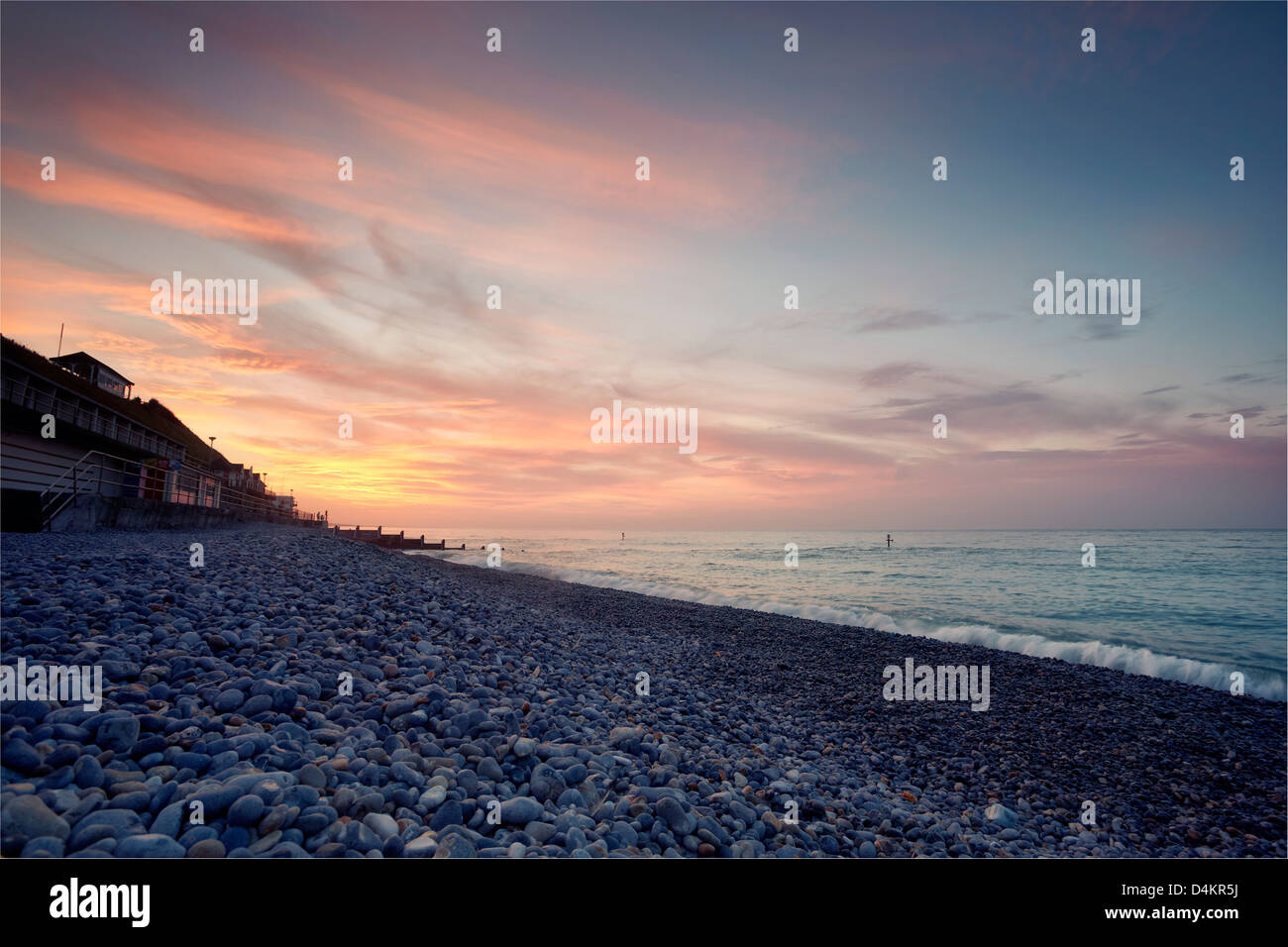 Sunset at Sheringham on the North Norfolk coast Stock Photo - Alamy