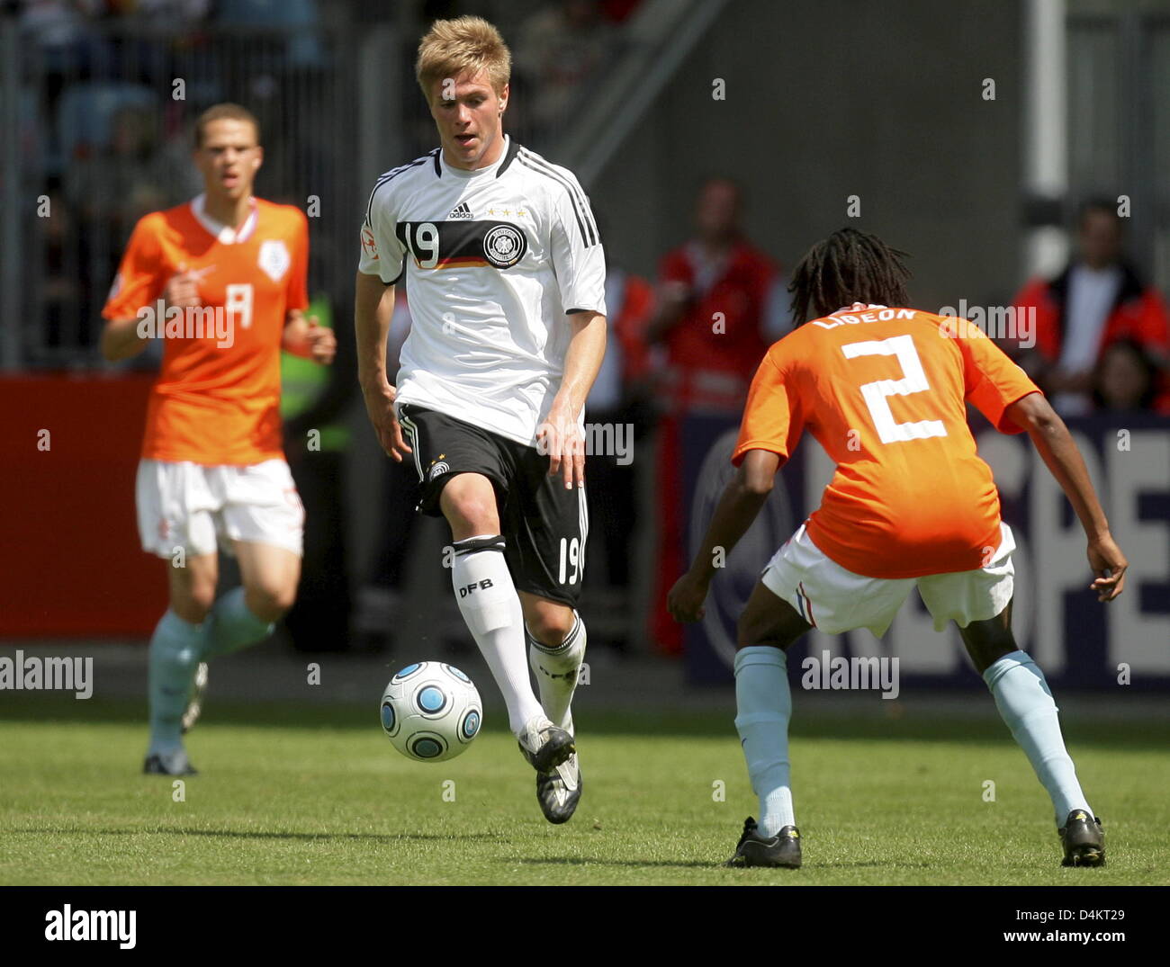Germany?s Florian trinks controls the ball during the UEFA Under-17 ...