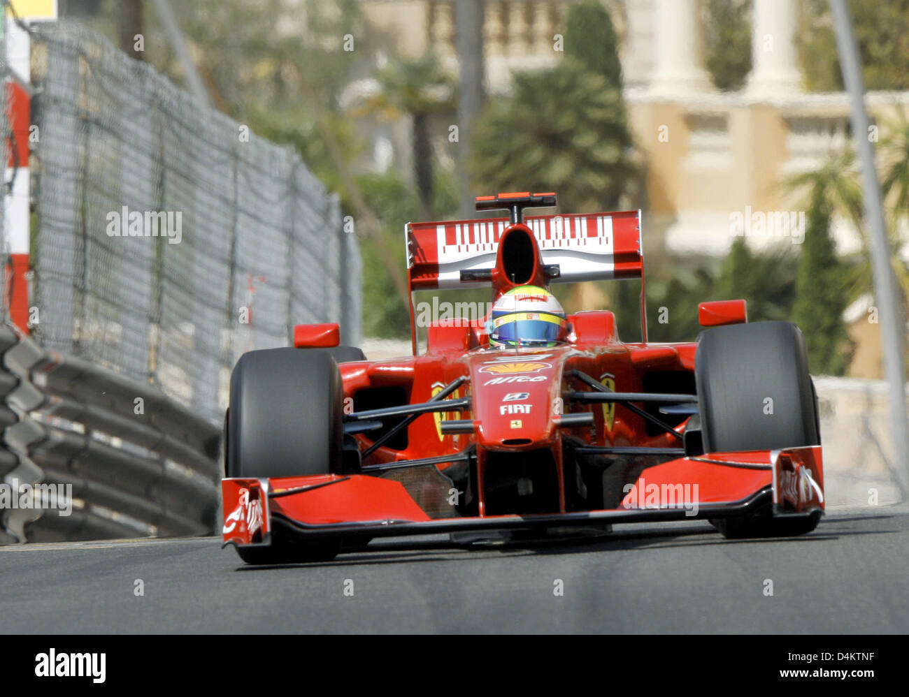 Brazilian Formula One driver Felipe Massa of Ferrari steers his car ...