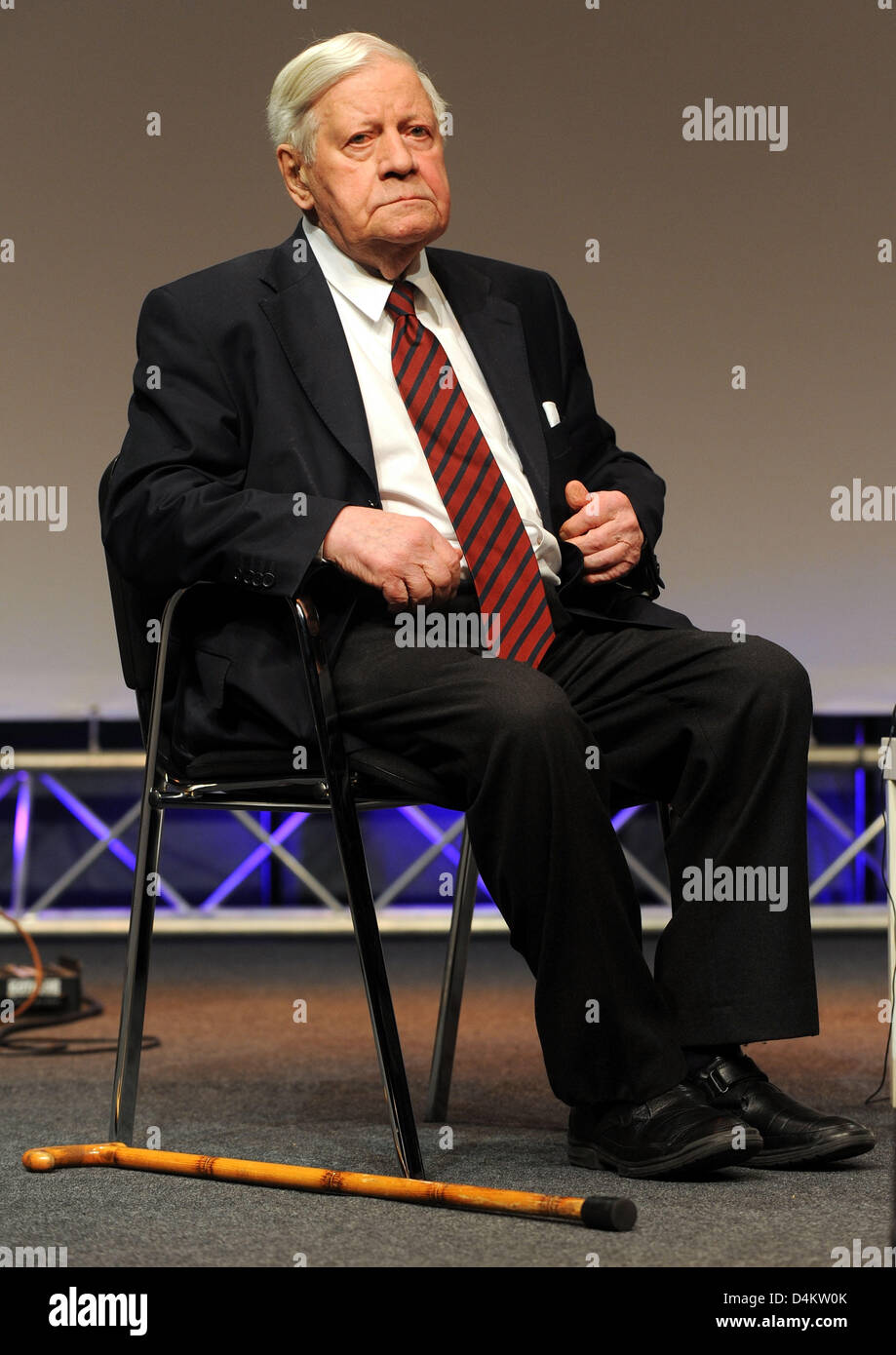 Former German Chancellor Helmut Schmidt participates in an event on the ...