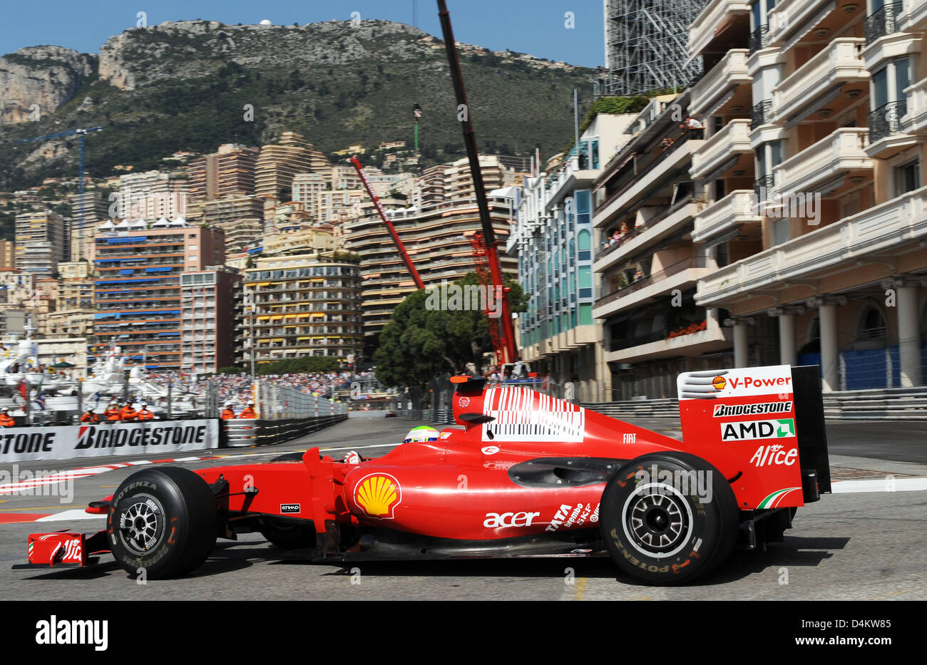 Brazilian Formula One driver Felipe Massa of Ferrari steers his car ...