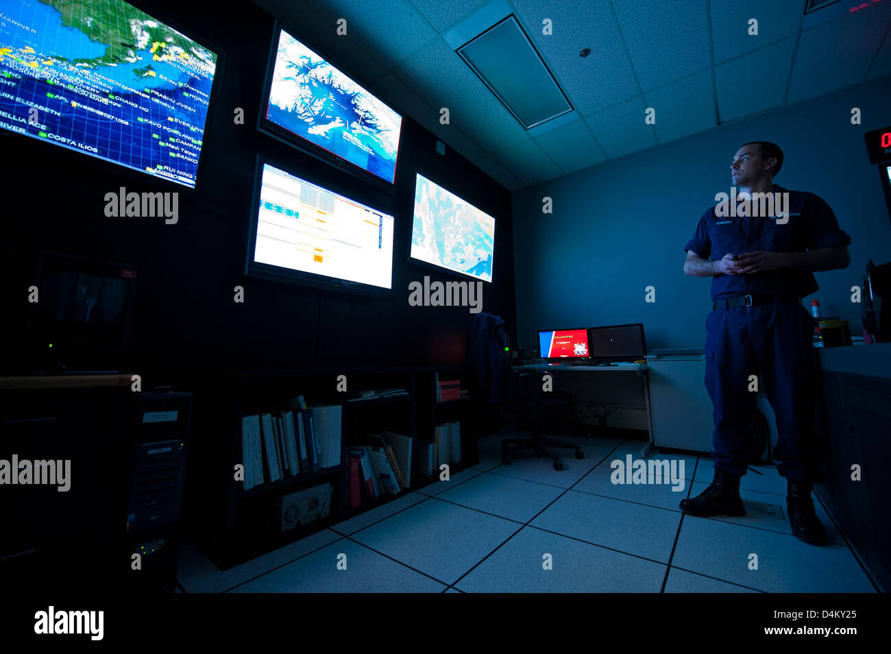 The U.S. Coast Guard Sector Anchorage conducts daily command briefings ...