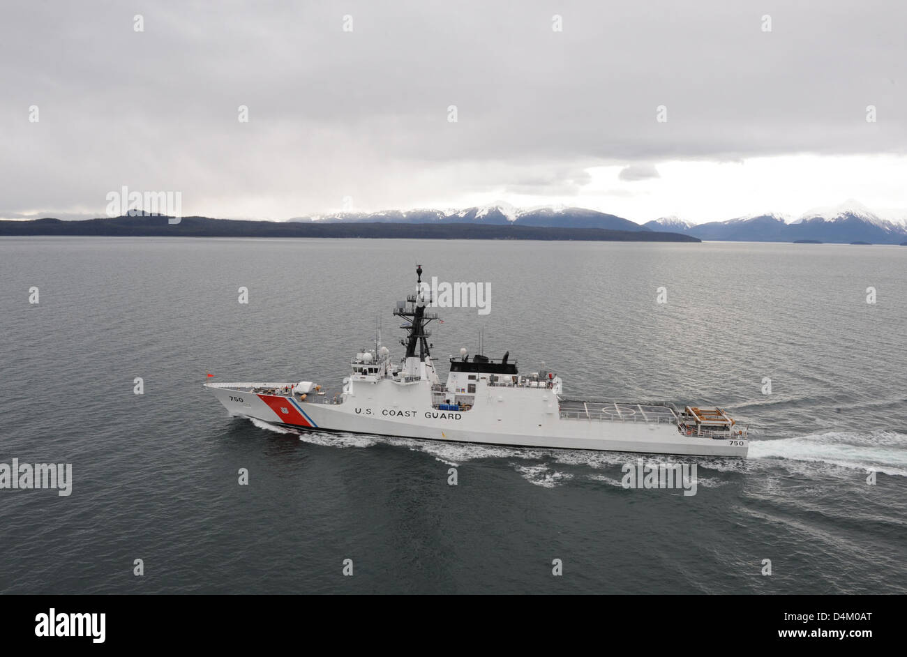 The USCGC Bertholf, a Coast Guard cutter, is seen navigating the ...
