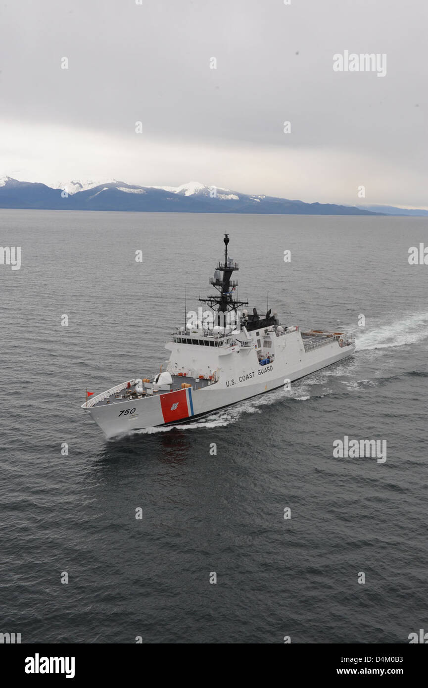 The U.S. Coast Guard Cutter Bertholf navigated the challenging waters ...