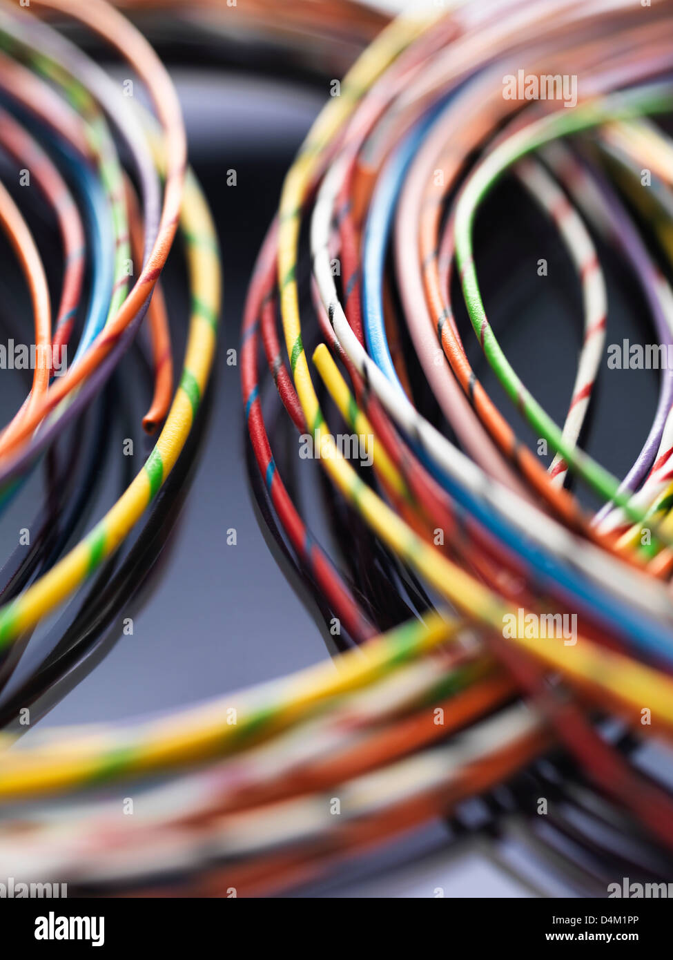 Colorful cables used in electrical and computer communications Stock ...