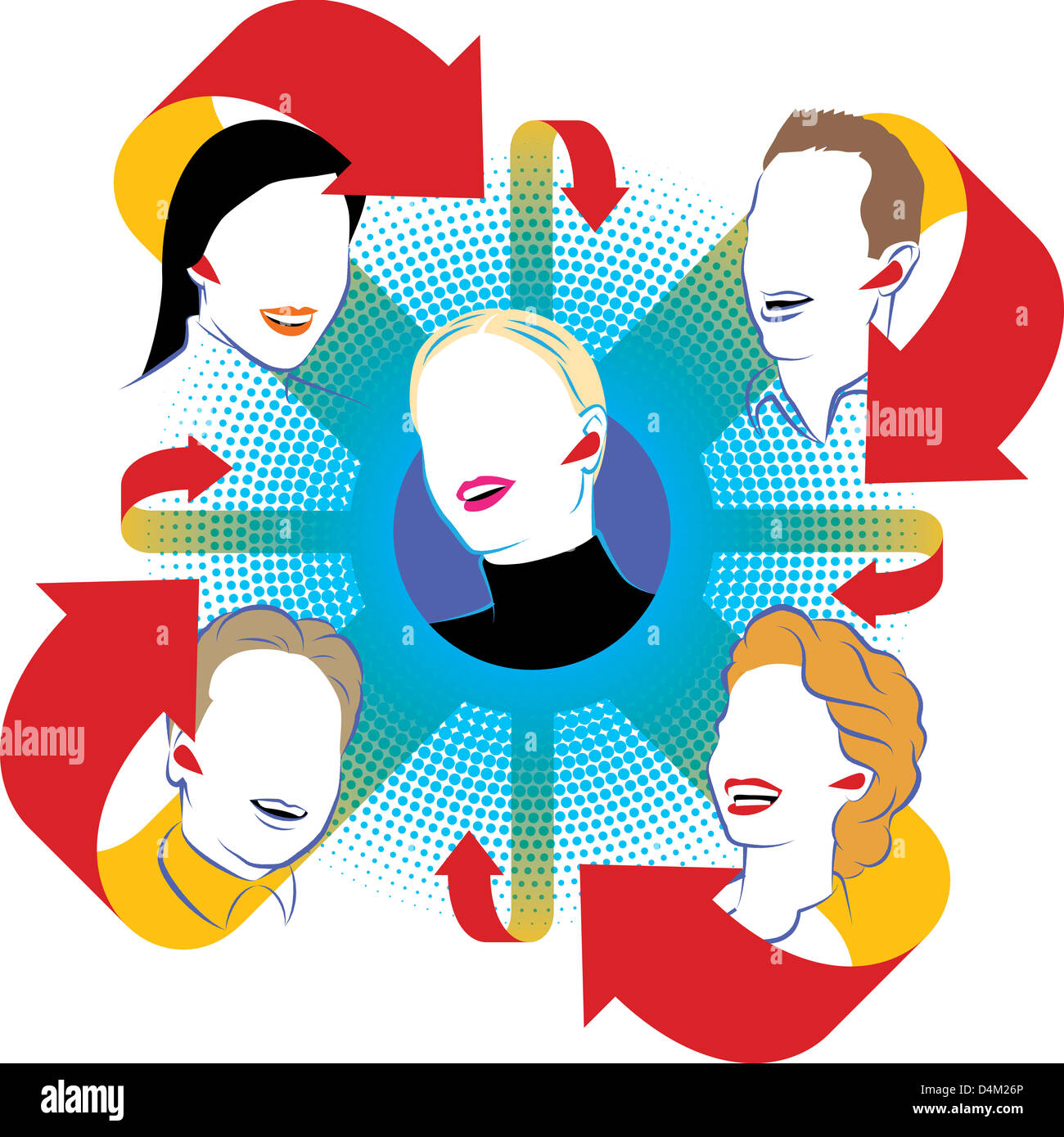 A group of people communicating Stock Photo - Alamy