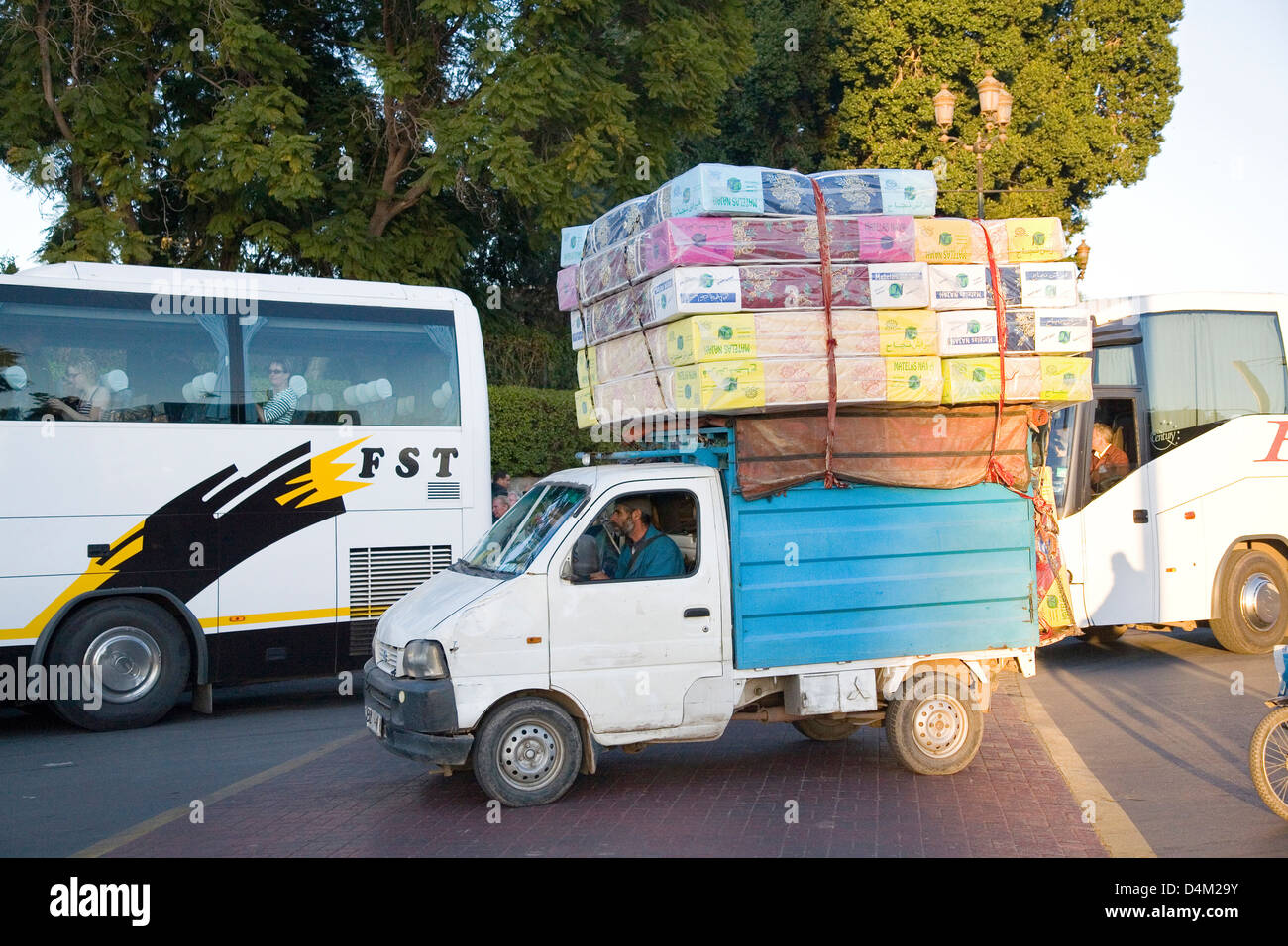 africa, morocco, marrakech, transportation by van Stock Photo - Alamy