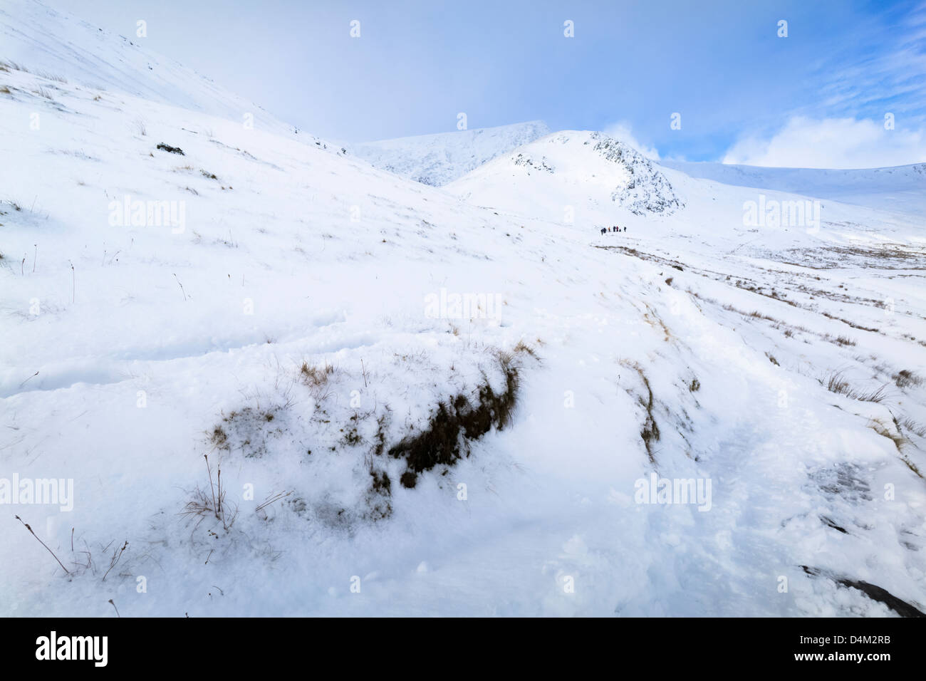 below Sharp Edge on route to the summit of Blencathra (Saddleback) in ...