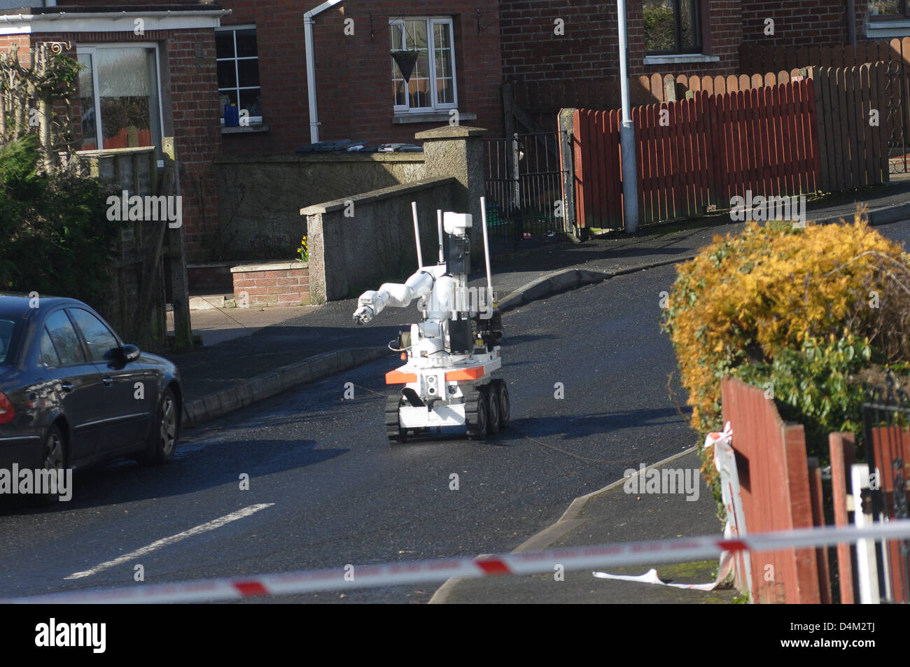 Armagh, Northern Ireland. 15th March 2013. Bomb squad robot at the ...