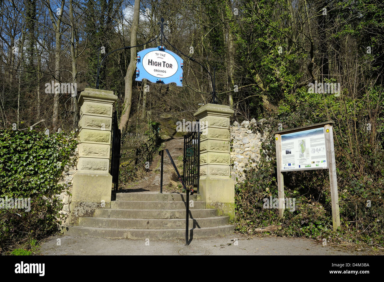 Entrance to the high tor grounds Matlock Derbyshire england uk Stock ...