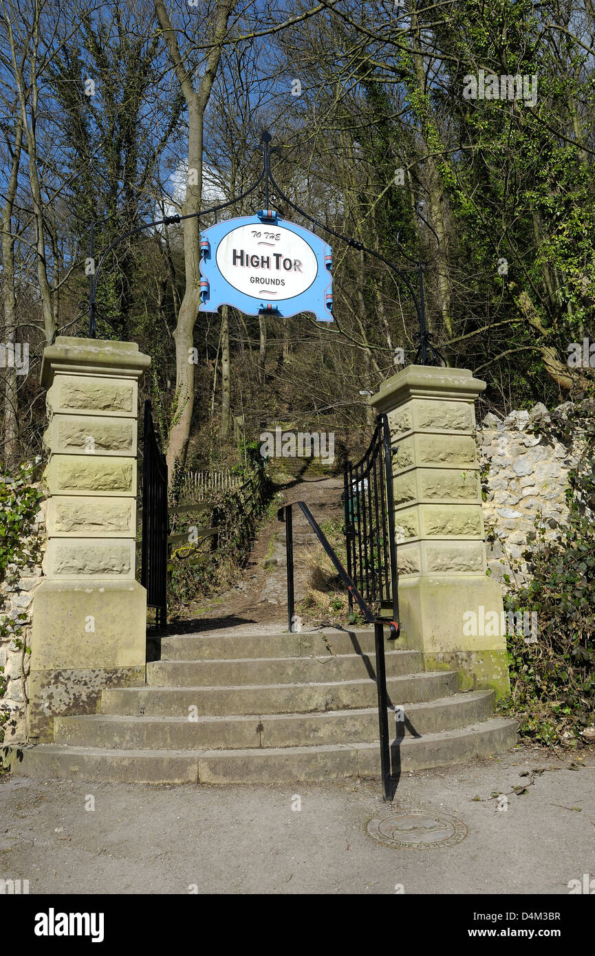 Entrance to the high tor grounds Matlock Derbyshire england uk Stock ...