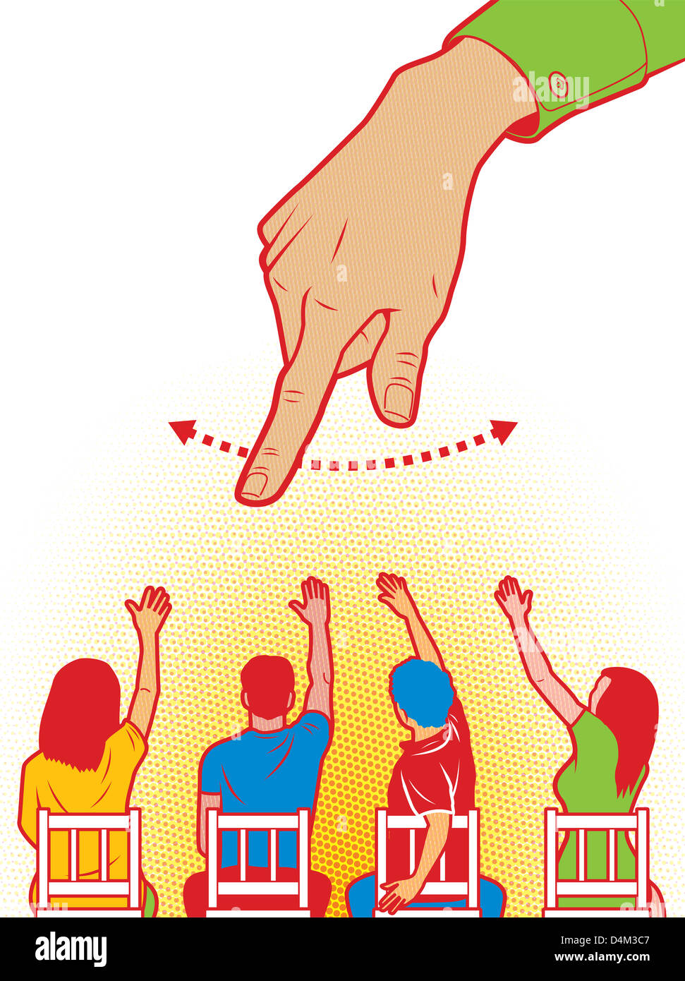 Student pointing school direction hi-res stock photography and images ...