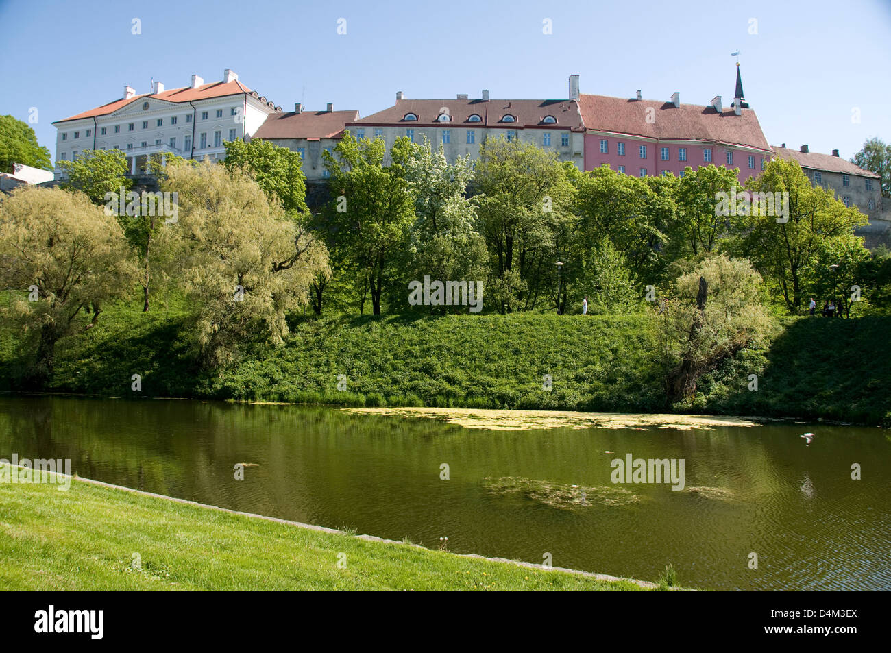 Snelli pond in Snelli Park in Toompark at the foot of Toompea Hill in ...