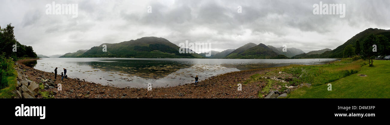 Ratagan, England, overlooking the Loch Duich and the surrounding ...