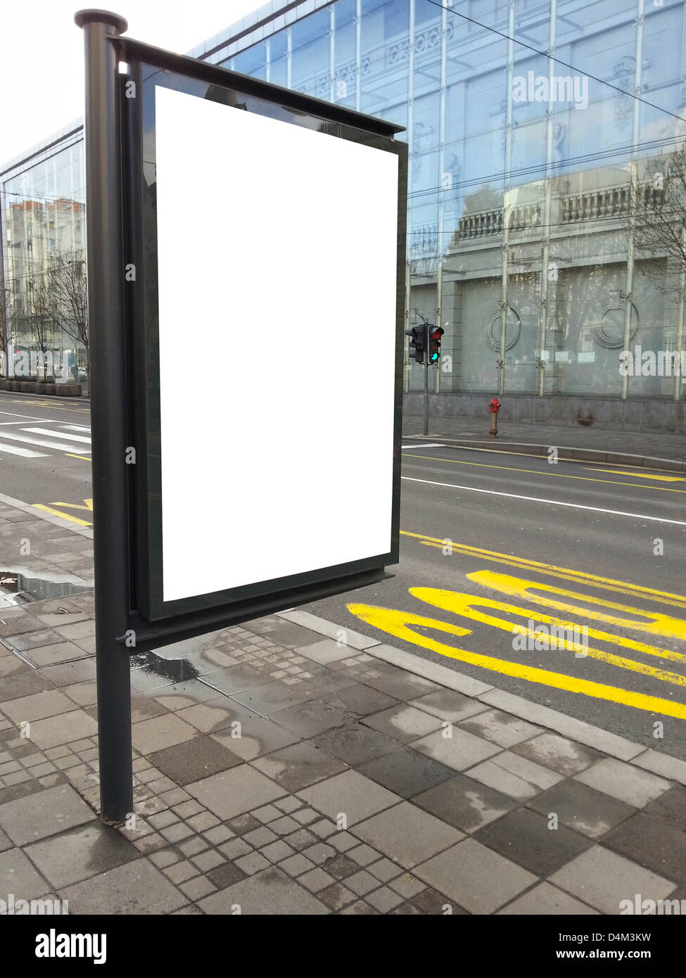 Empty street billboard Stock Photo - Alamy