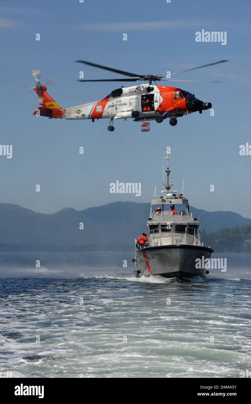 Coast Guard personnel from Station Ketchikan and Air Station Sitka ...
