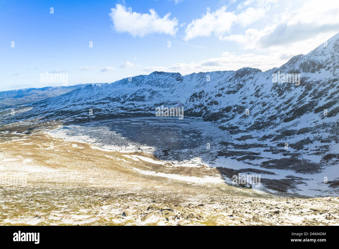 Striding Edge ridge from Swirral edge on route to Helvellyn in the Lake ...