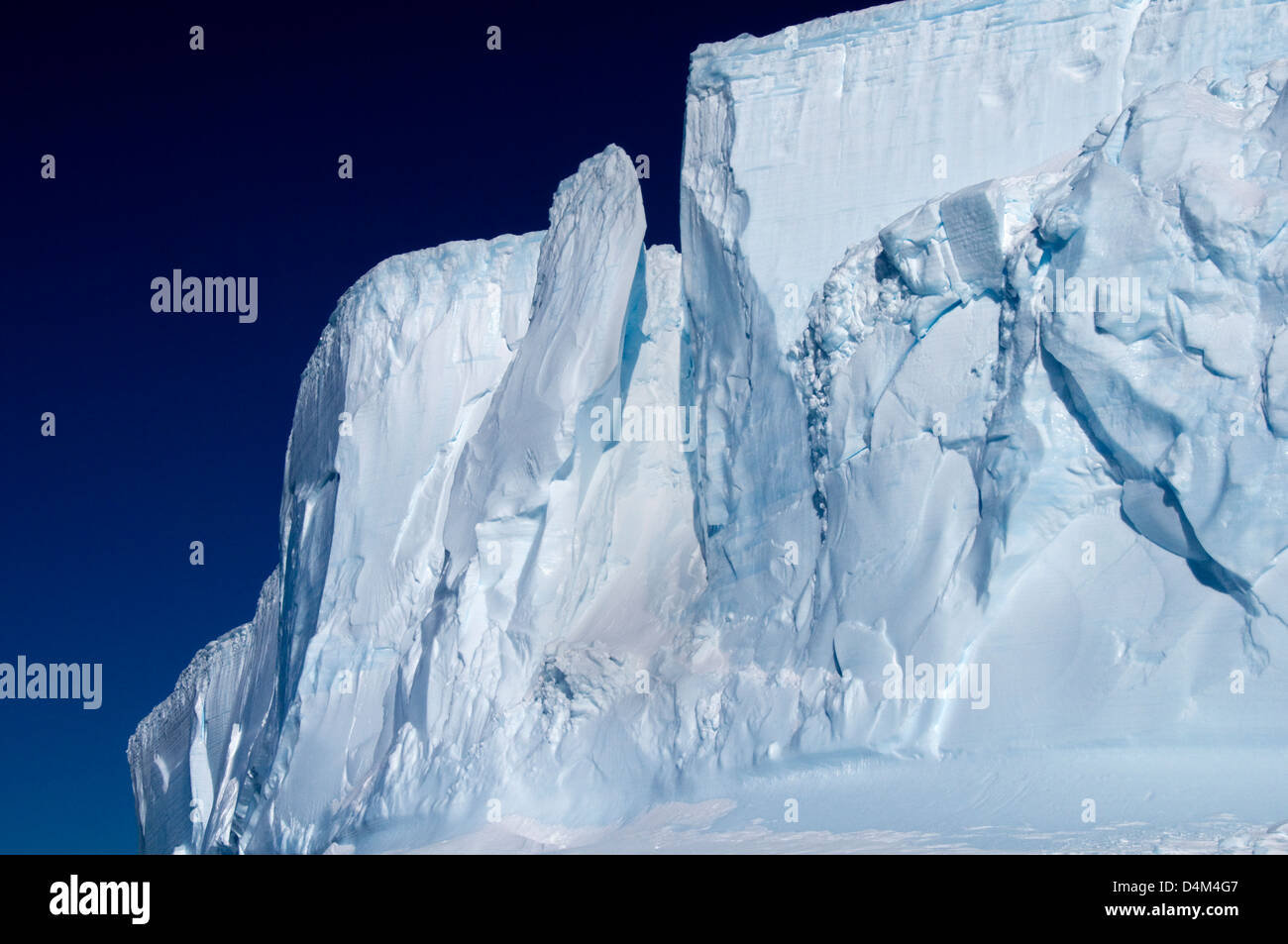 A tabular iceberg located in the waters close to the Antarctic ...