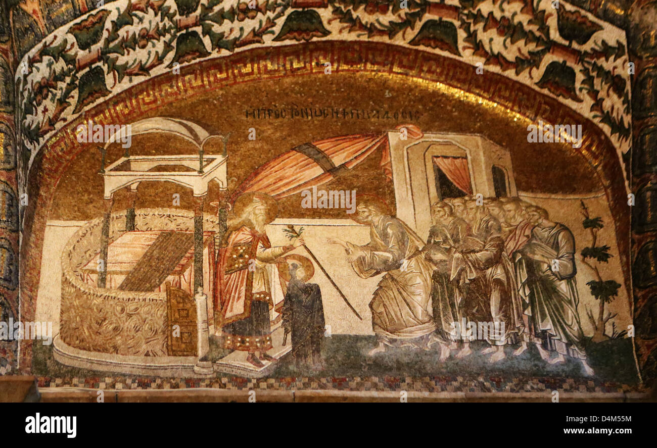 One of the mosaics in The Church of the Holy Saviour in Chora (the ...