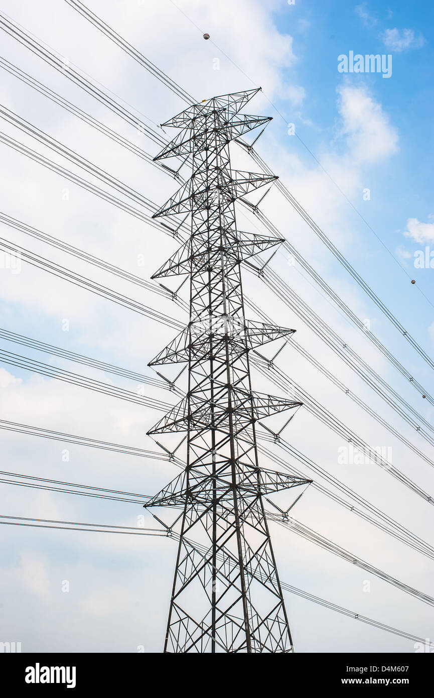High voltage towers Stock Photo - Alamy