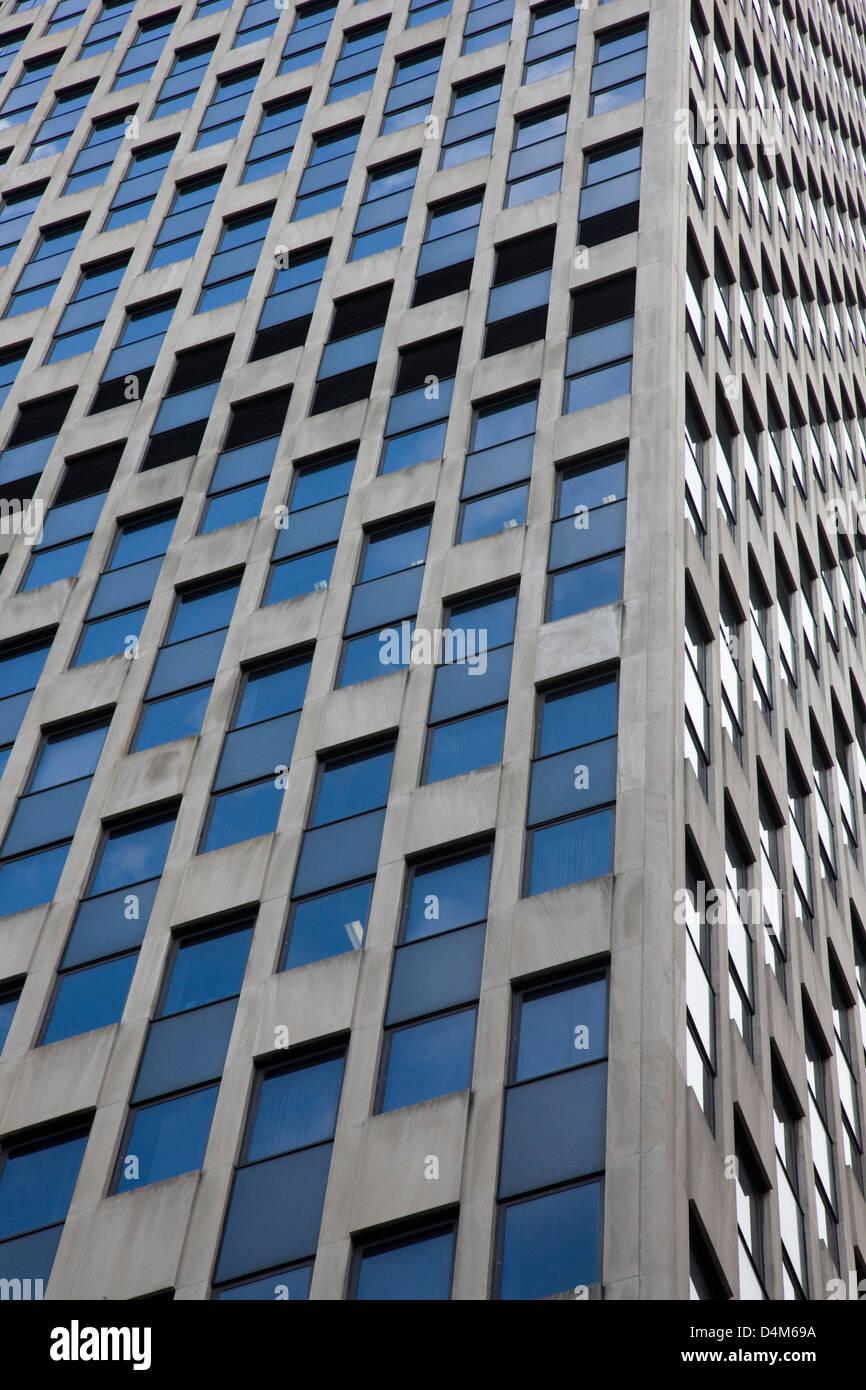 Close up of office block windows in a regular repeating pattern Stock ...