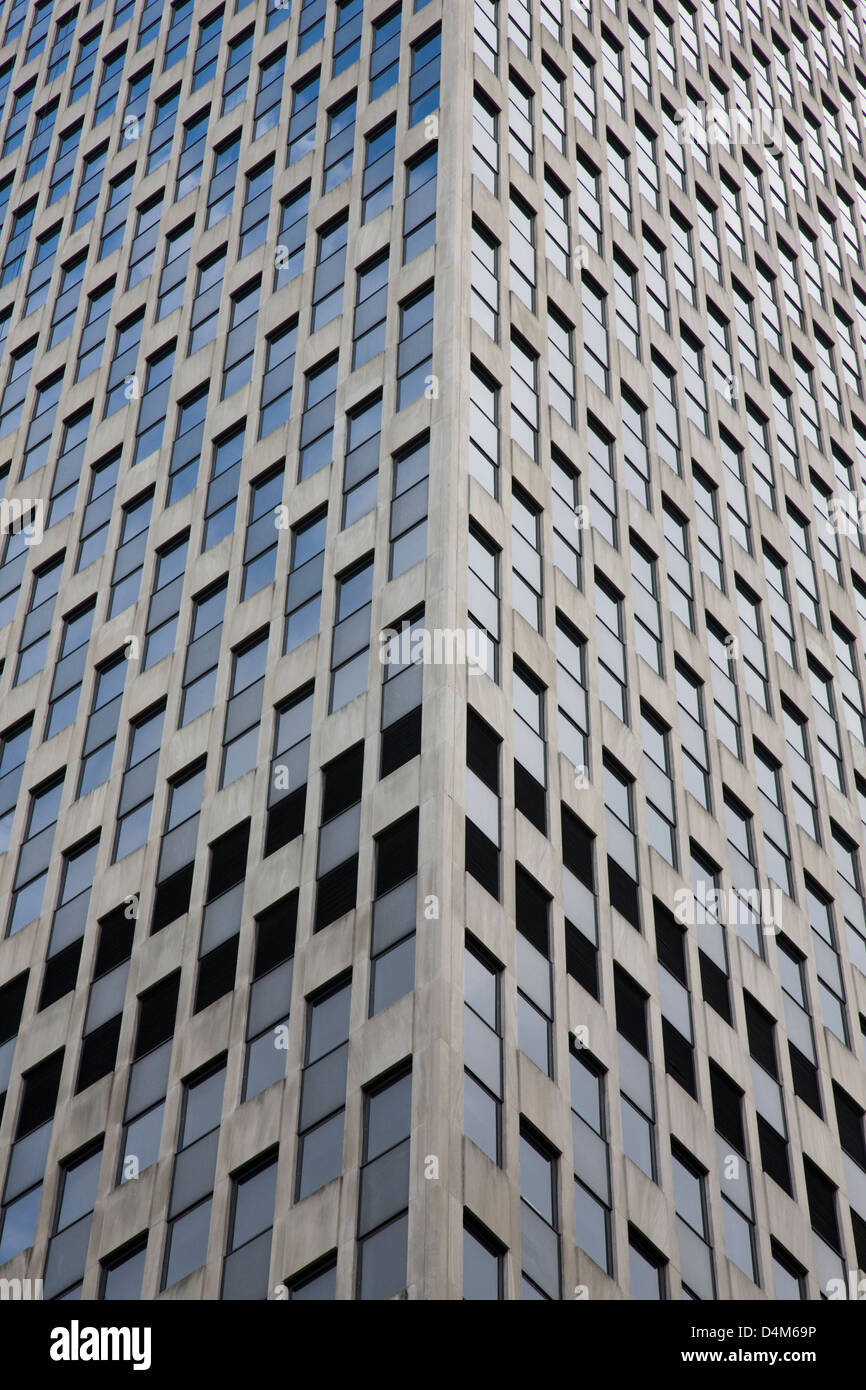 Close up of office block windows in a regular repeating pattern Stock ...