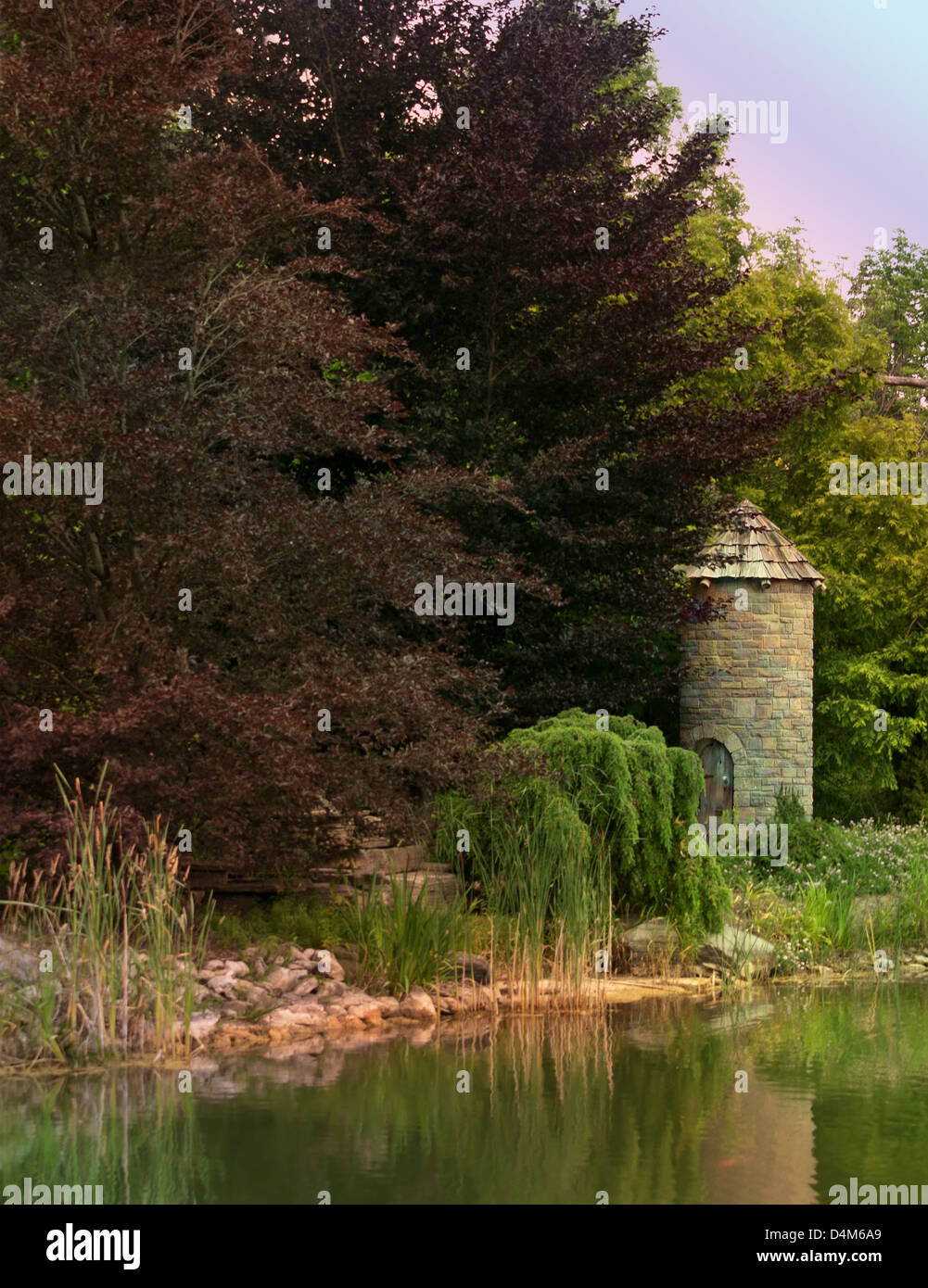 pretty structure in a garden Stock Photo - Alamy