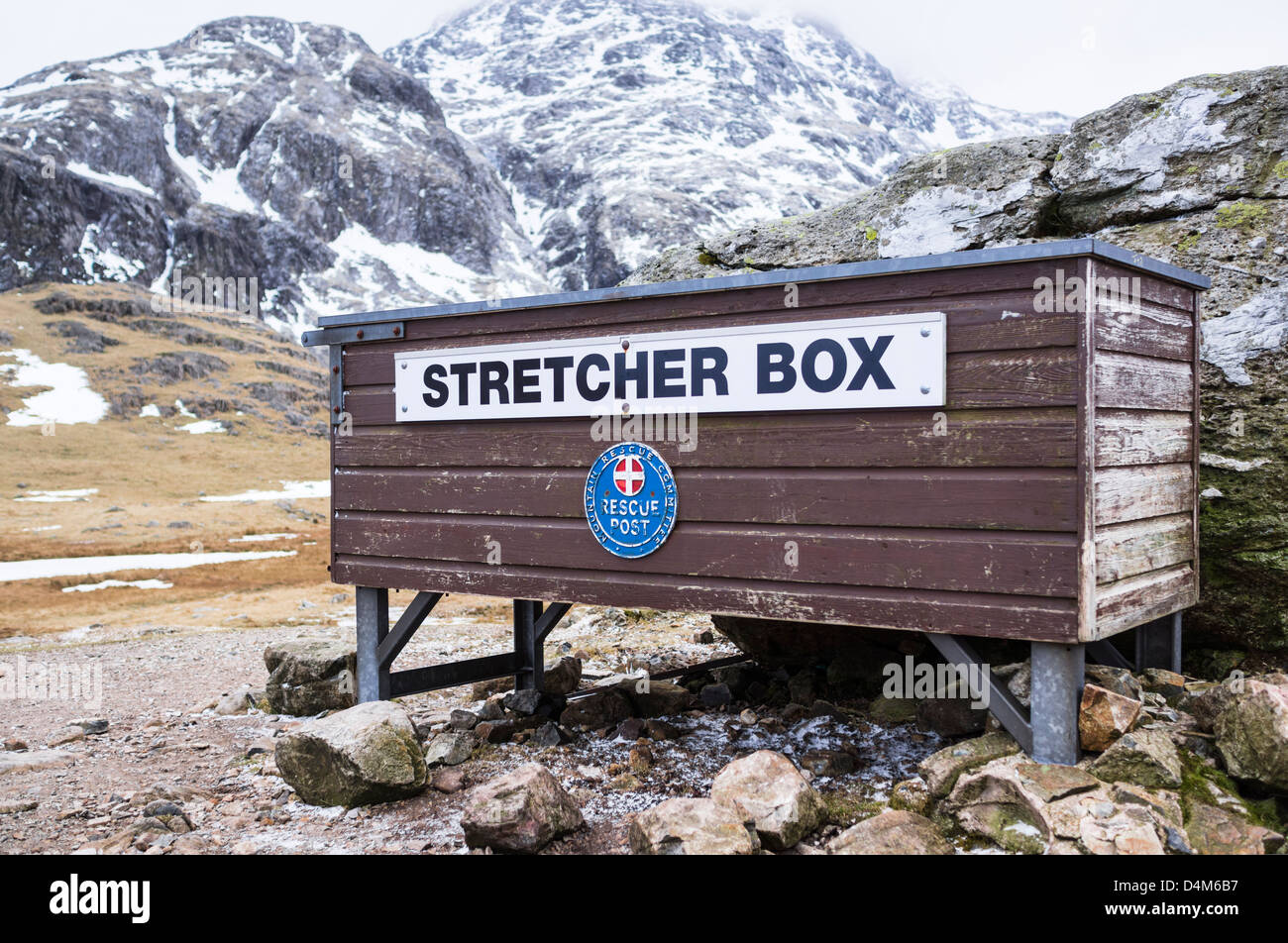The Mountain Rescue stretcher box in the Lake District Stock Photo - Alamy