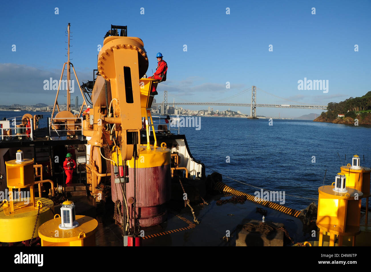 The U.S. Coast Guard Cutter George Cobb conducted a buoy drop in San ...
