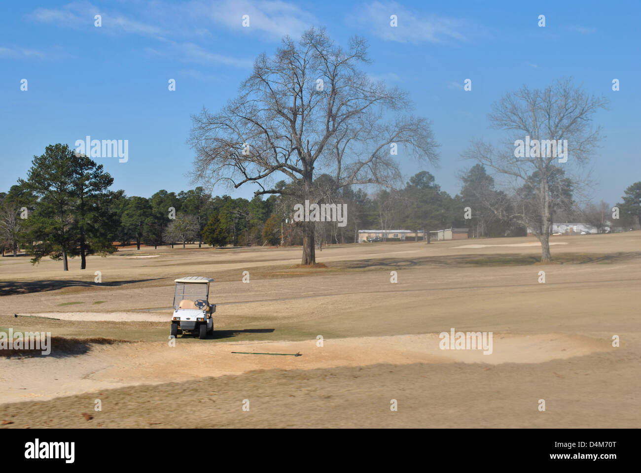 golf cart on course Stock Photo - Alamy