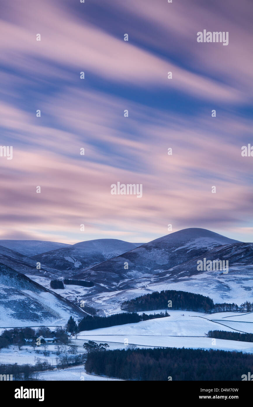 Winter Dawn over Upper Tweeddale Stock Photo - Alamy