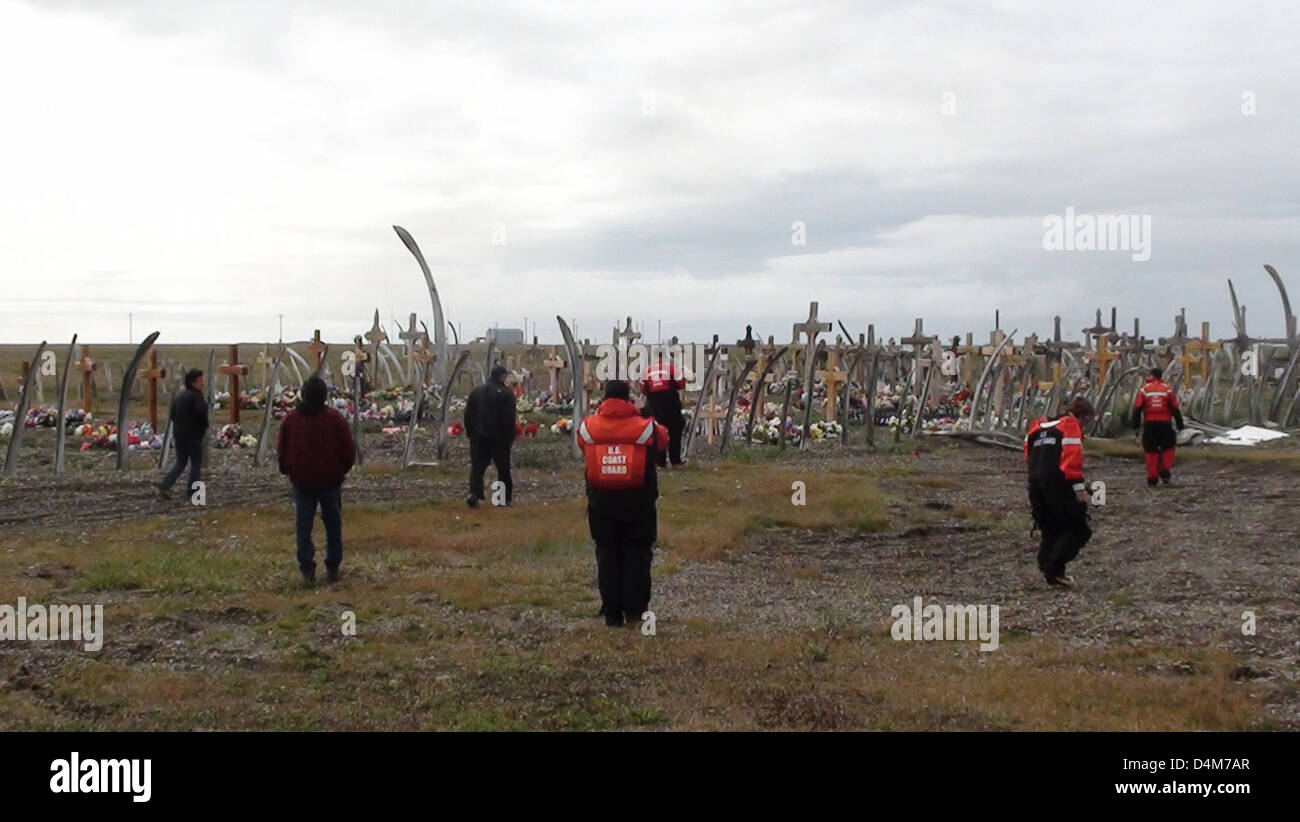 The U.S. Coast Guard SPAR crew at Point Hope conduct search and rescue ...