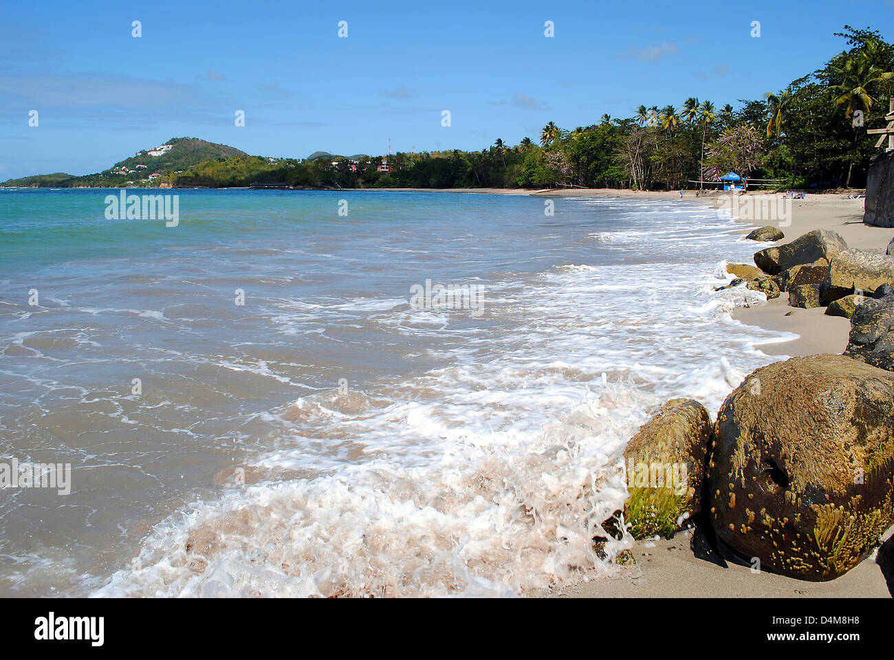 Warfe Beach in St Lucia Stock Photo - Alamy