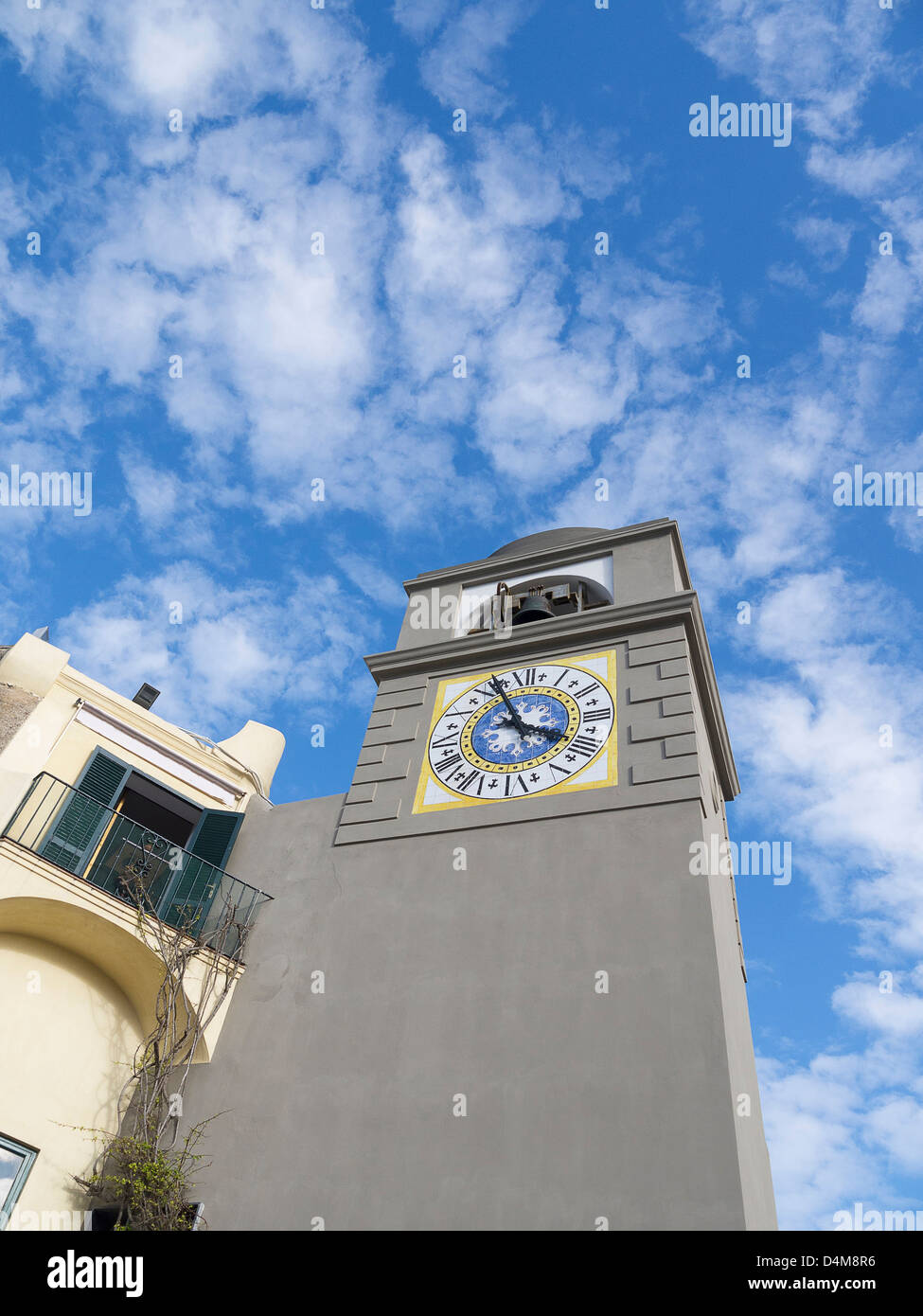 Clock tower on the Piazzetta in Capri Town Italy Stock Photo - Alamy