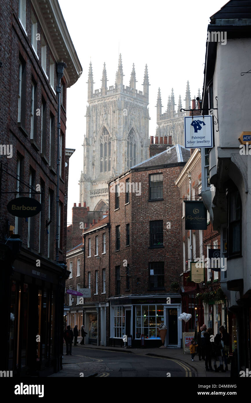 Low Petergate looking towards York Minster City of York, England UK ...
