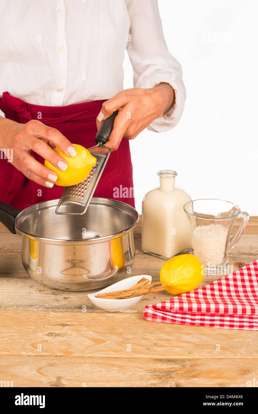 Fresh lemon on a rasp to scent Stock Photo - Alamy