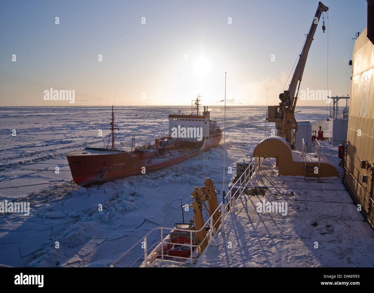The Coast Guard Cutter Healy, operating in Alaska's icy waters ...