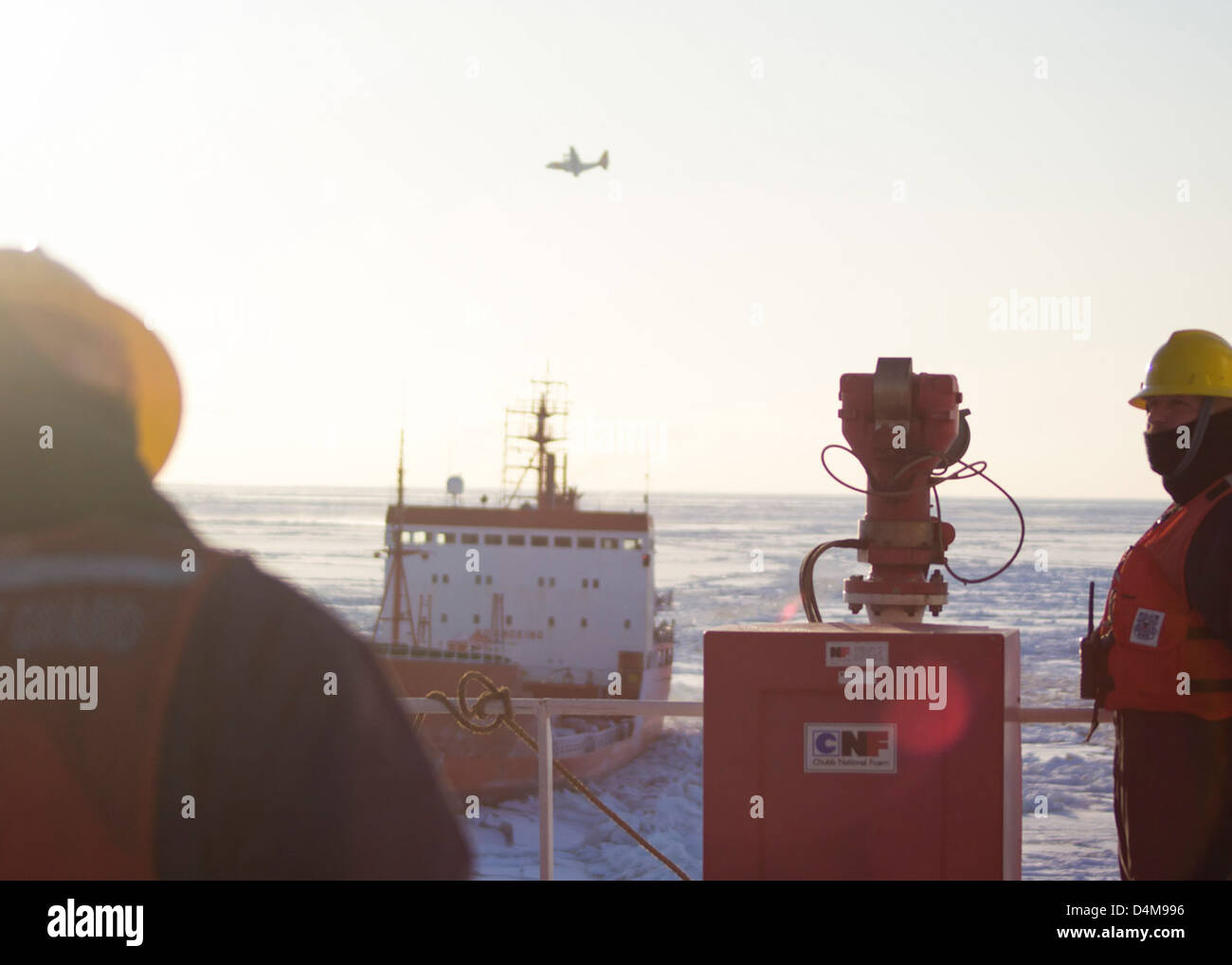 The U.S. Coast Guard Cutter Healy provided ice-breaking support for the ...