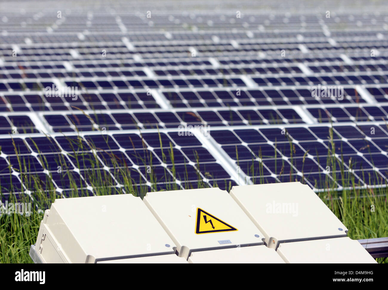 Dresden, Germany, photovoltaic system and voltage transformers Stock ...