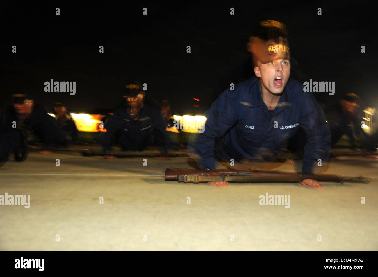 Nighttime incentive training Stock Photo - Alamy