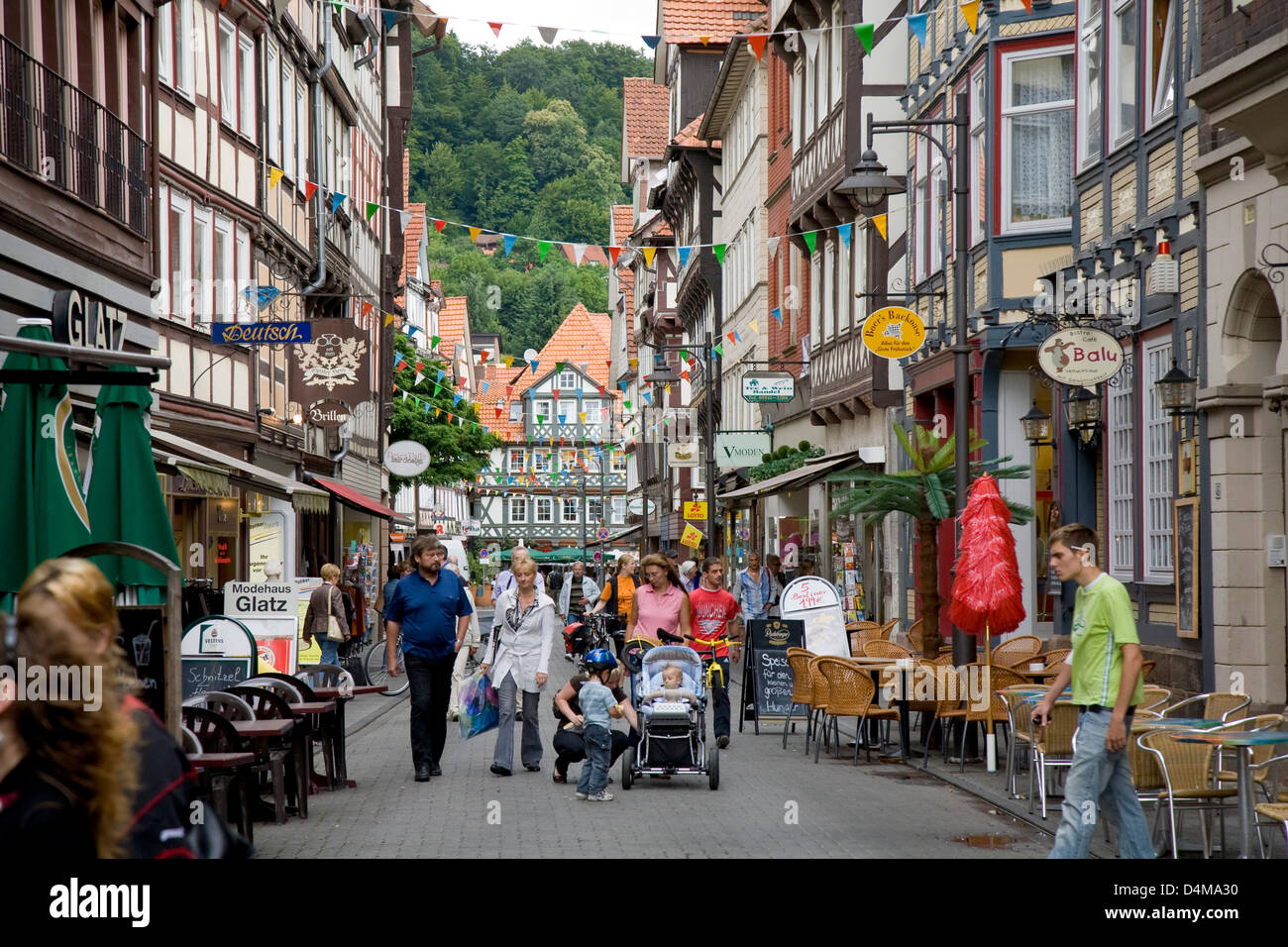 Muenden, Germany, pedestrian street in the city of Hann. Muenden Stock ...