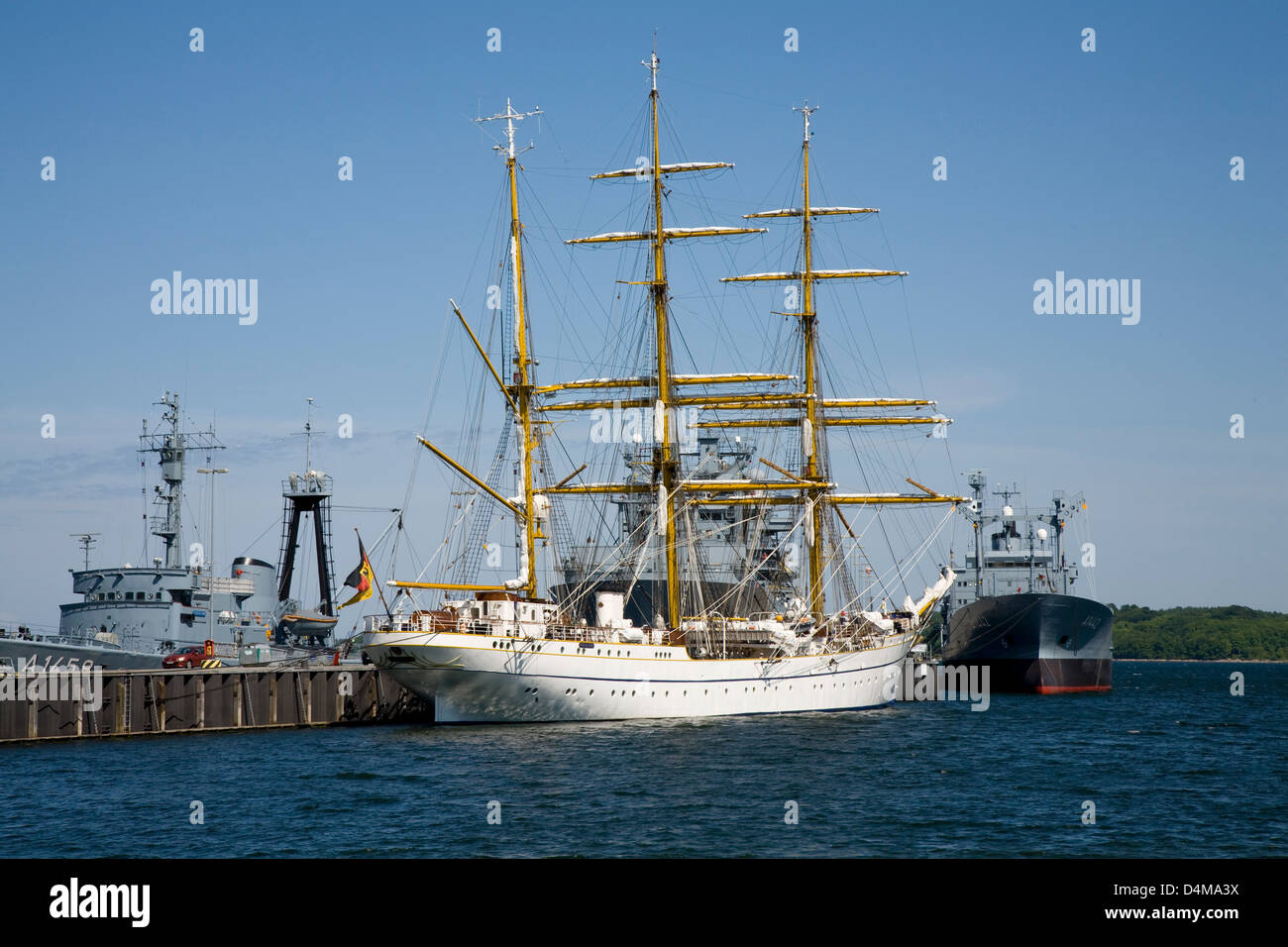 Kiel, Germany, the Gorch Fock in Kiel harbor Stock Photo - Alamy